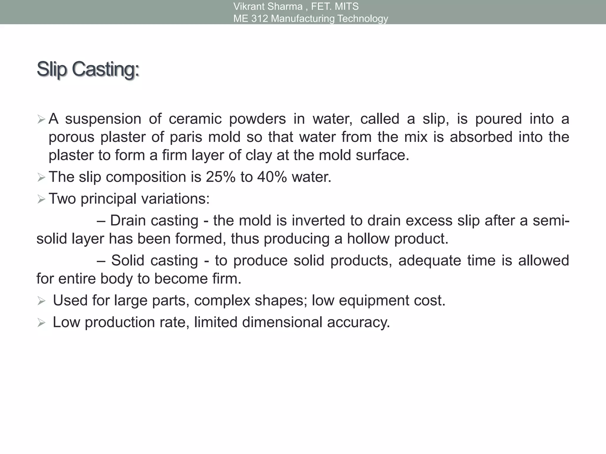 6. processing of ceramics | PPTX