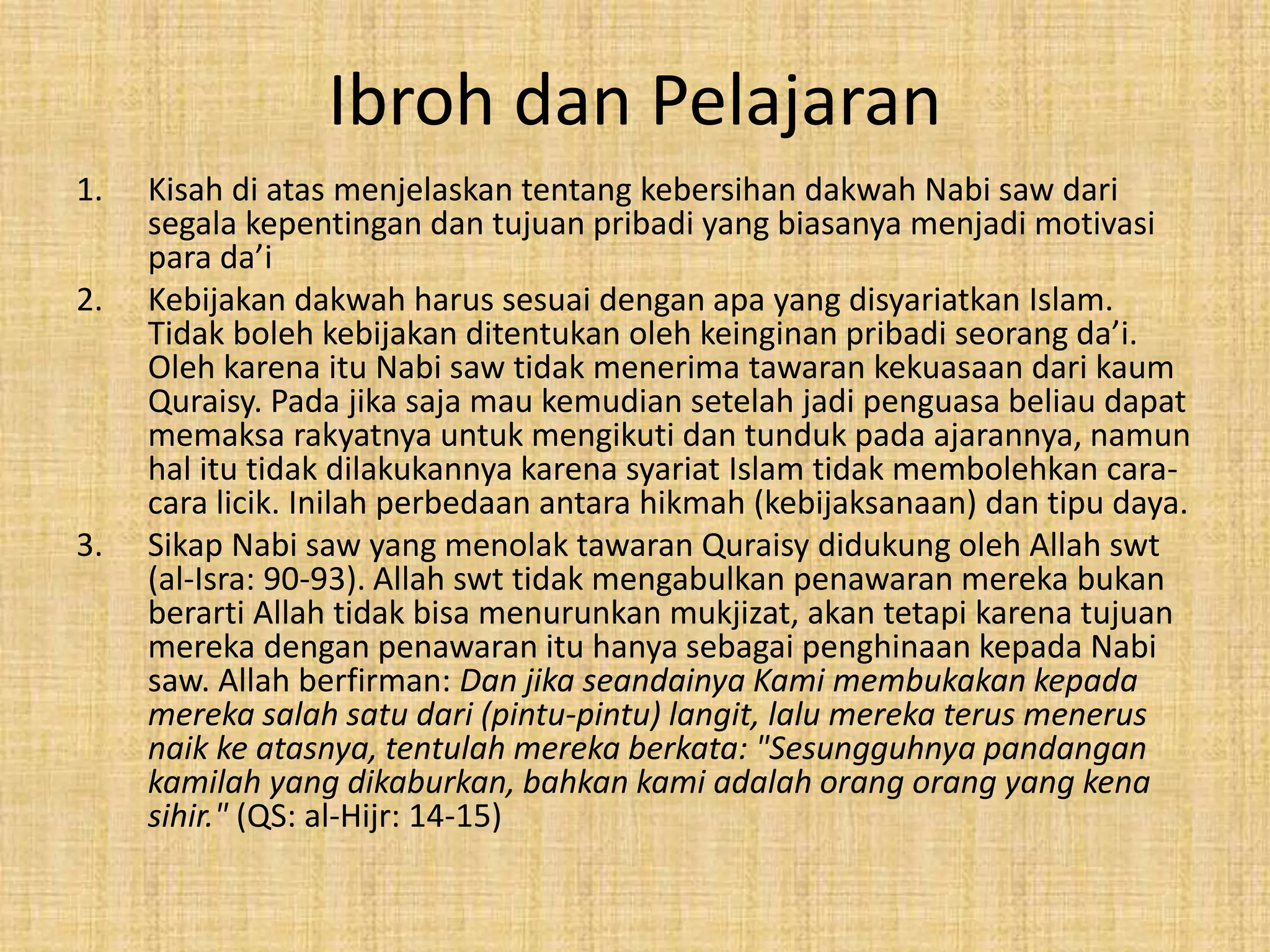 3. Sejak Kenabian Hingga Hijrah Nabi saw | PPT