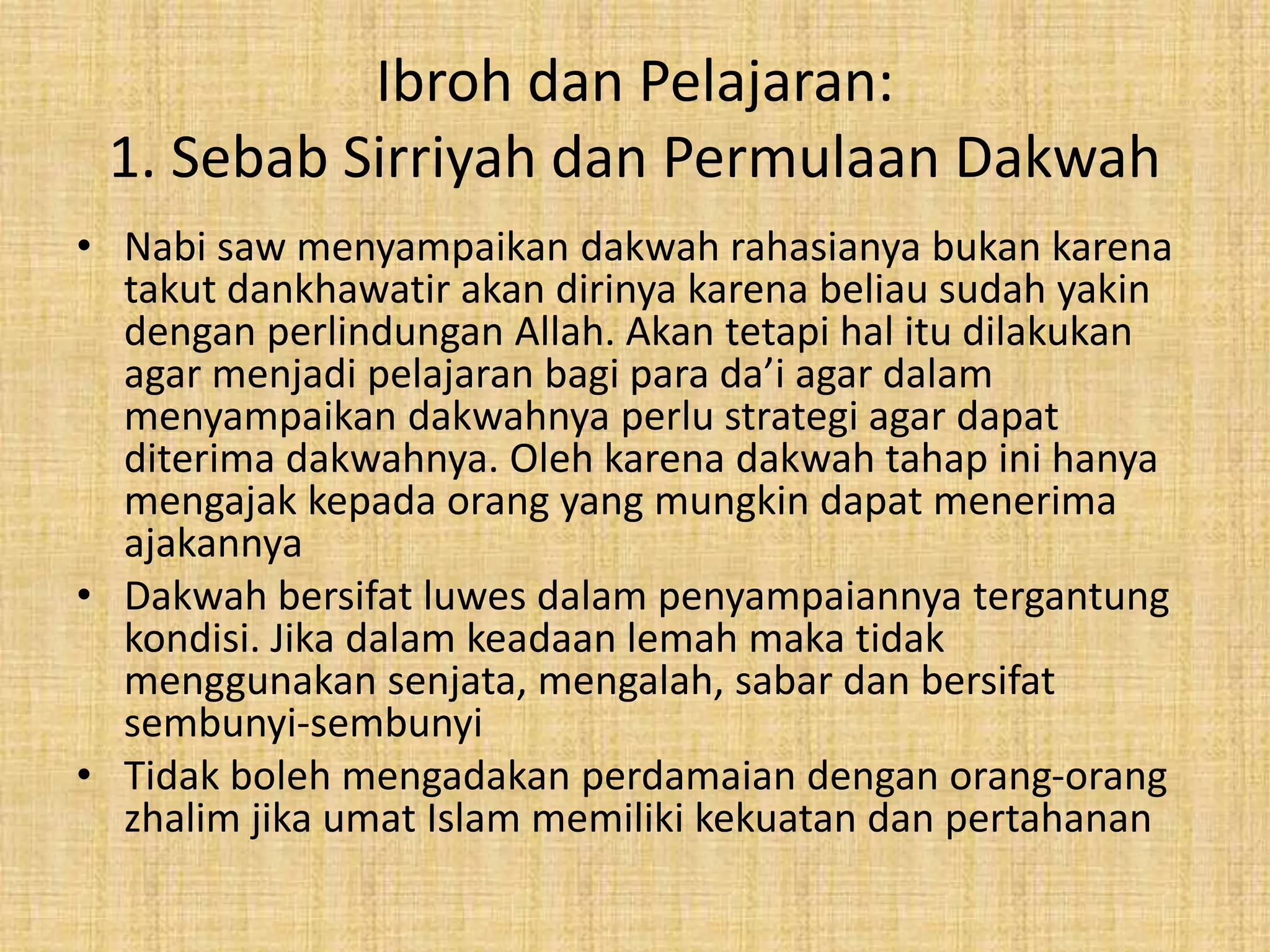 3. Sejak Kenabian Hingga Hijrah Nabi saw | PPT
