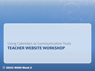 6. teacher website workshop | PPT