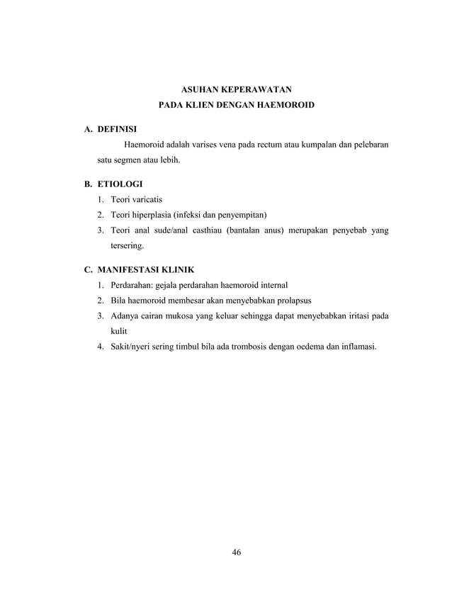 6. asuhan keperawatan pada haemoroid | PDF