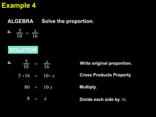 6.1 ratios, proportions, and the geometric mean | PPTX