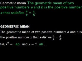 6.1 ratios, proportions, and the geometric mean | PPTX