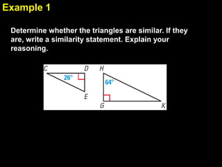 6.4 prove triangles similar by aa | PPTX
