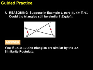 6.4 prove triangles similar by aa | PPTX