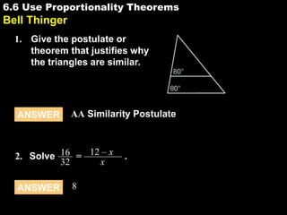 6.6 use proportionality theorems | PPTX