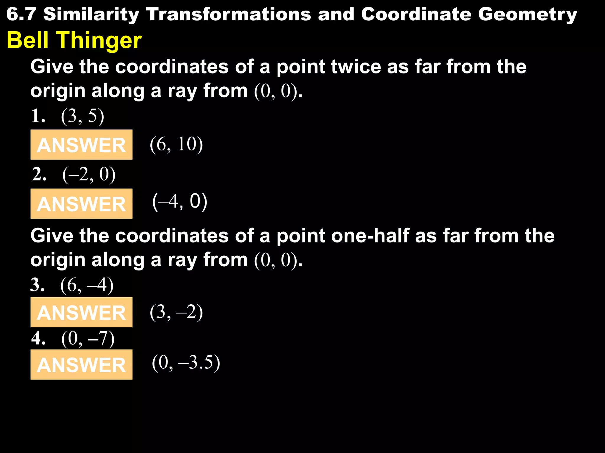 6.7 similarity transformations and coordinate geometry | PPT