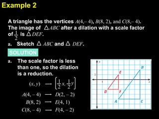 6.7 similarity transformations and coordinate geometry | PPTX