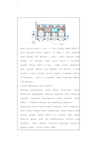 Soal dan jawaban No 6™ Tugas Pendahuluan Motor Bensin Teknik Mesin | PDF