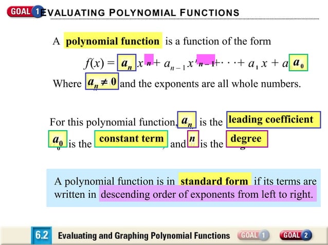 Evaluating and Graphing Polynomial Functions | PPT | Science