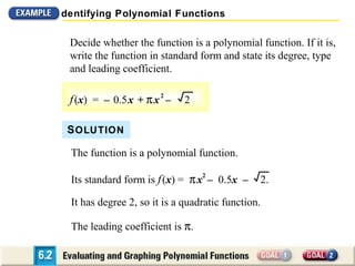 Evaluating and Graphing Polynomial Functions | PPT