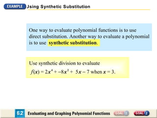 Evaluating and Graphing Polynomial Functions | PPT