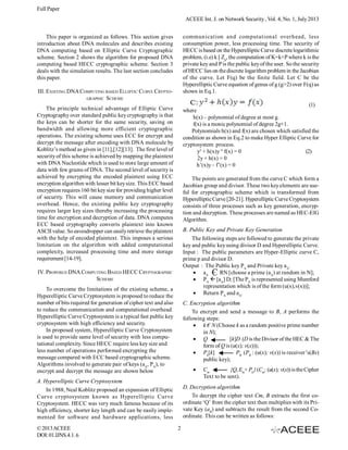Enhanced Level of Security using DNA Computing Technique with Hyperelliptic Curve Cryptography | PDF