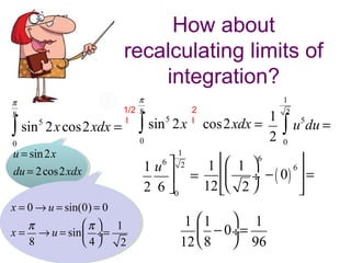 6.3 integration by substitution | PPT