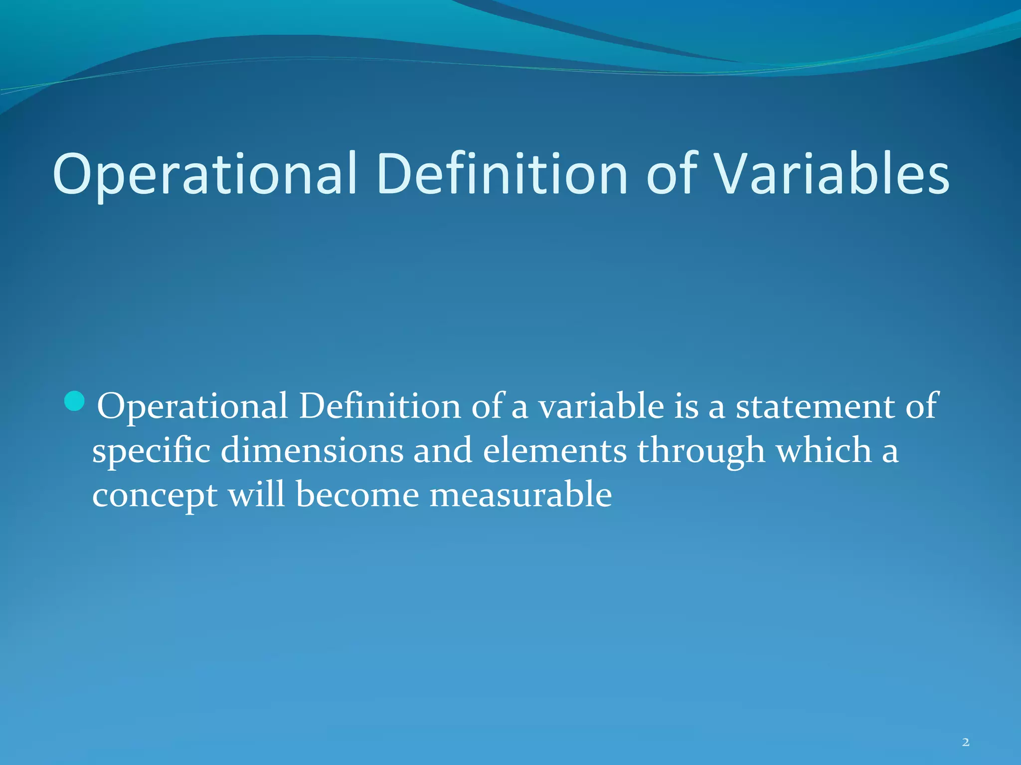 6. operationalization of variables | PPT