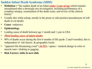 6. sudden infant death syndrome (sids); pediatric pathology | PPT