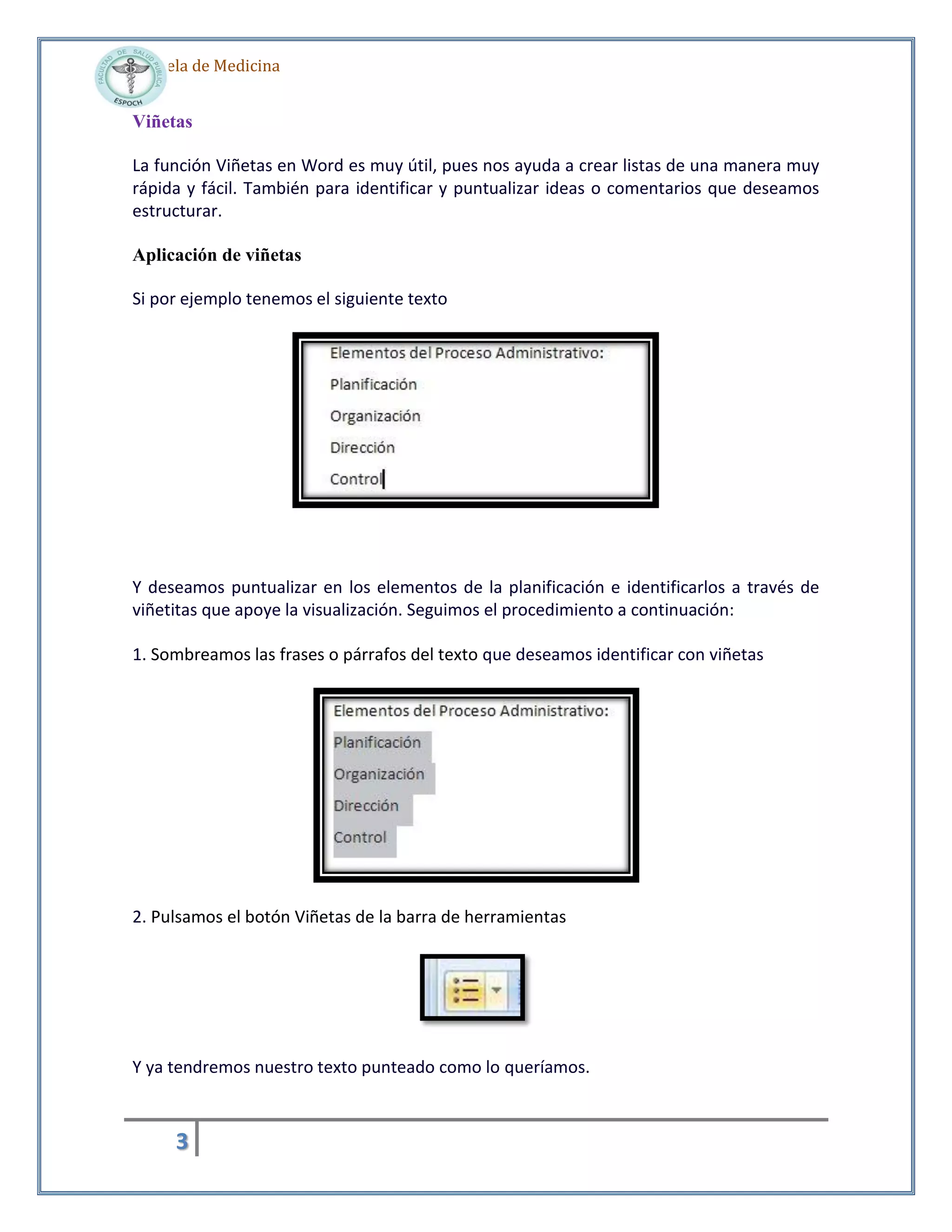6. manejo de numeraciones, viñetas y esquemas numerados | PDF ...