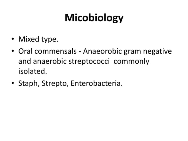 infections of pulp, periapical tissues,ludwig angina, osteomyelitis ...