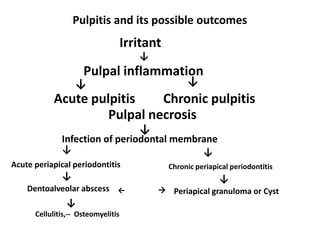 infections of pulp, periapical tissues,ludwig angina, osteomyelitis ...