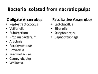 infections of pulp, periapical tissues,ludwig angina, osteomyelitis ...