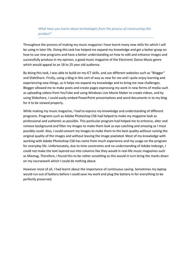 EVALUATION: QUESTION 6 | DOCX