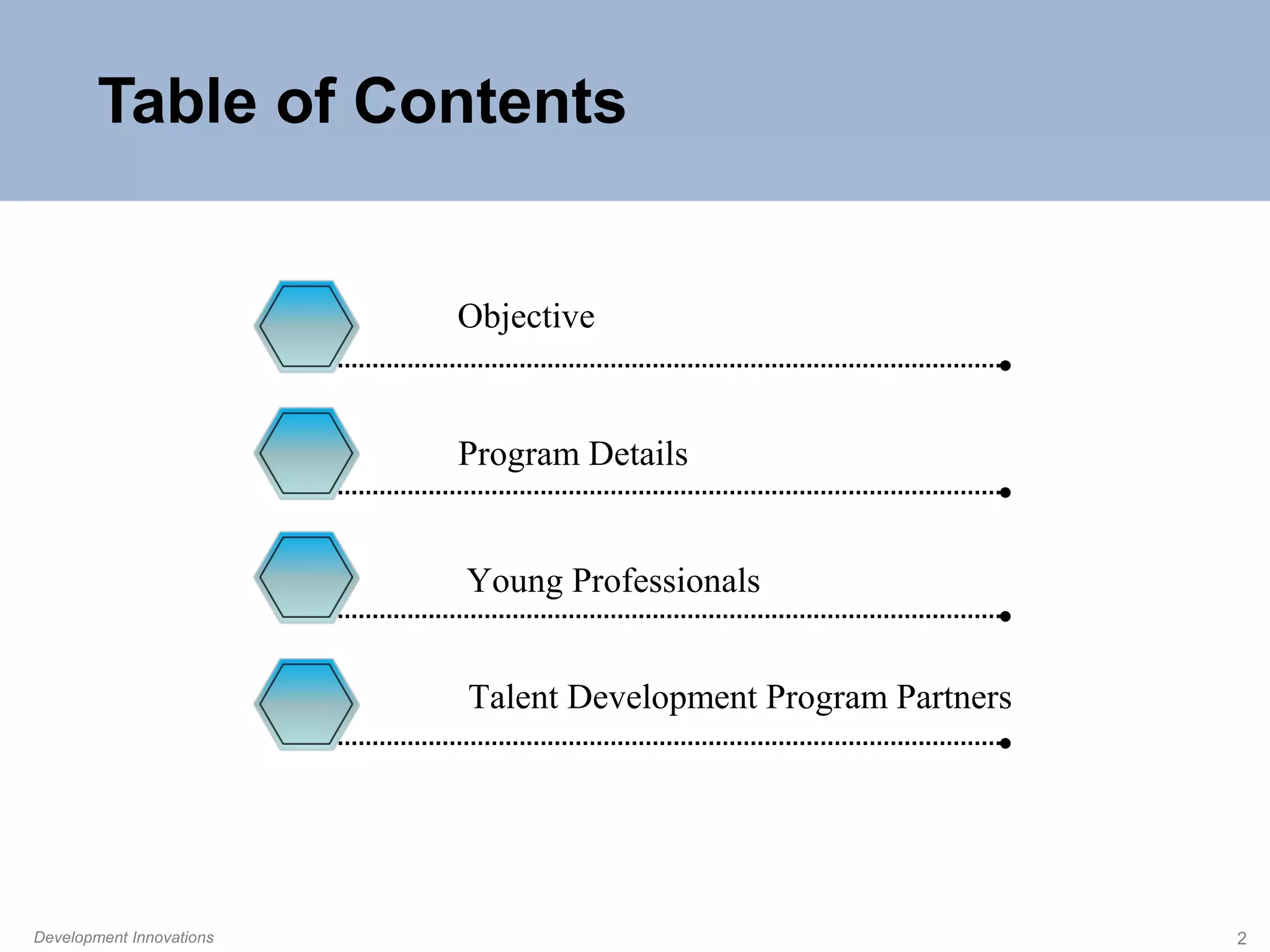 Talent Development Program - Development Innovations Orientation | PPT