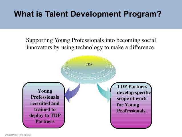 Talent Development Program - Development Innovations Orientation