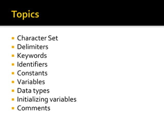Introduction to C programming | PPT