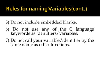 Introduction to C programming | PPT