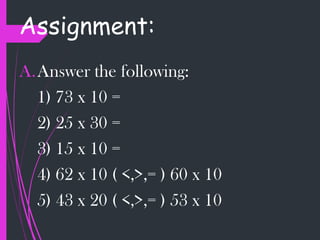 6. multiplying 2 to 4-digit numbers by multiplies of 10 | PPTX