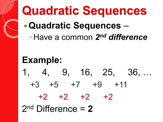 6.1 quadratic sequences and tables | PPTX