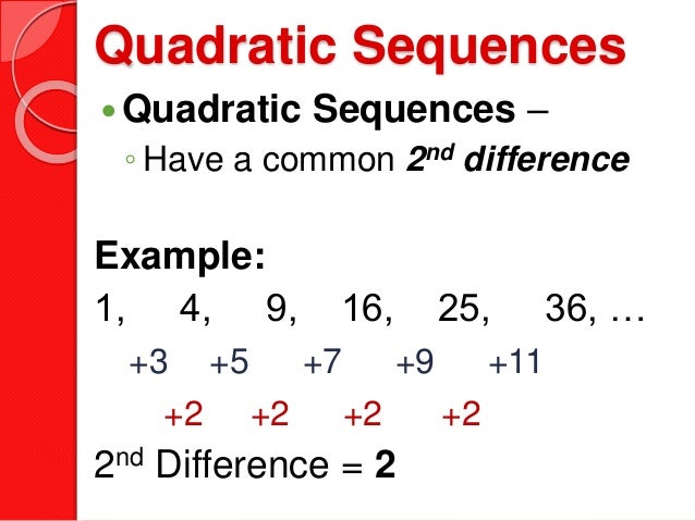 6.1 quadratic sequences and tables