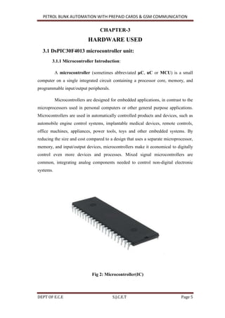 PETROL BUNK AUTOMATION WITH PREPAID CARDS & GSM COMMUNICATION | DOCX