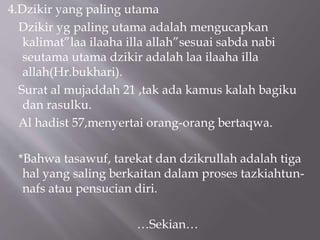 dzikrullah sebagai amalan utama | PPTX