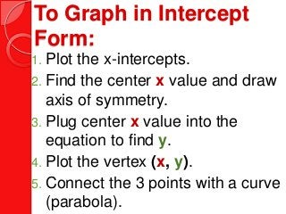 6.4 intercept form | PPTX