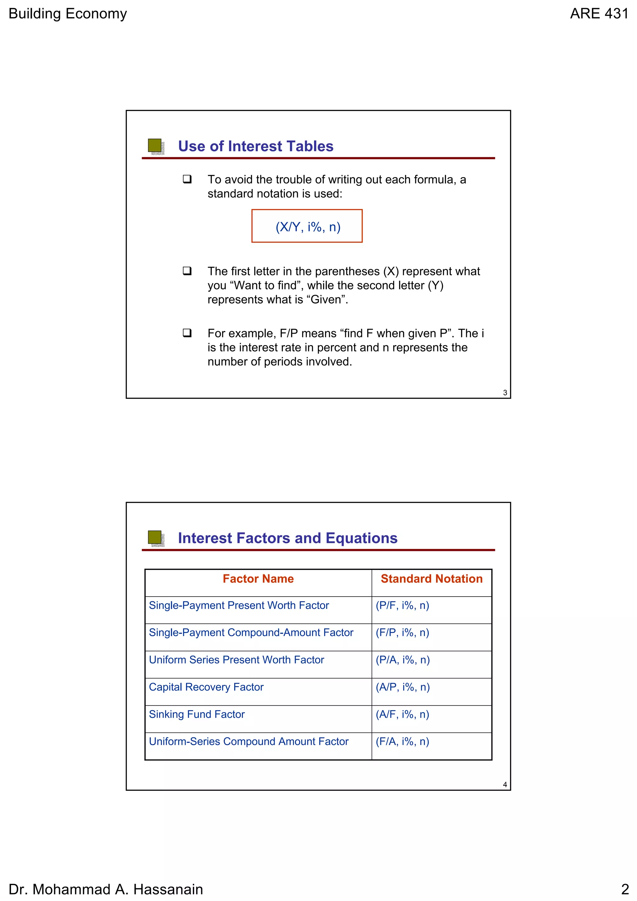 6.3 use of interest tables | PDF | Stocks and Bonds | Personal Investing