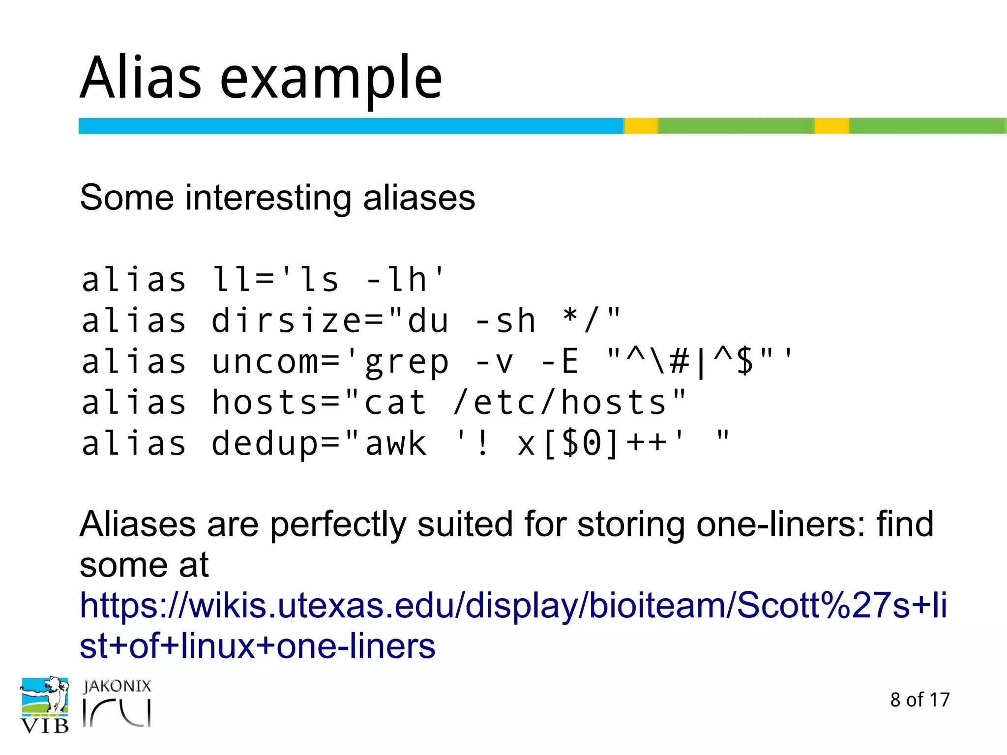 Part 6 of "Introduction to linux for bioinformatics": Productivity tips ...