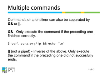 Part 6 of "Introduction to linux for bioinformatics": Productivity tips ...