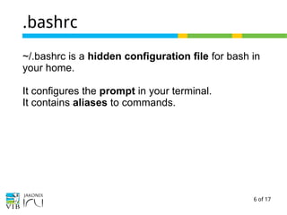 Part 6 of "Introduction to linux for bioinformatics": Productivity tips | PPT