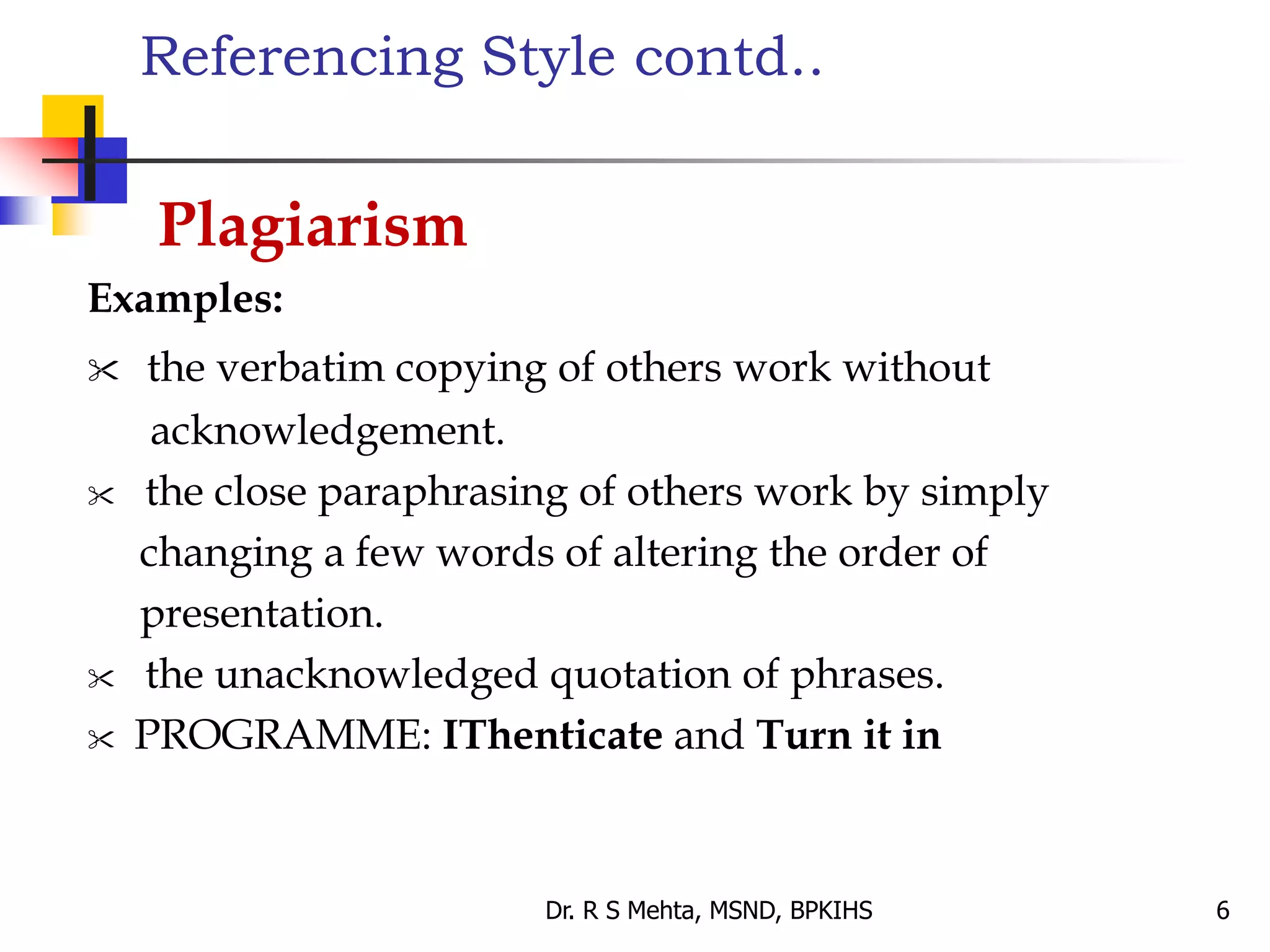 6. referencing styles | PPSX