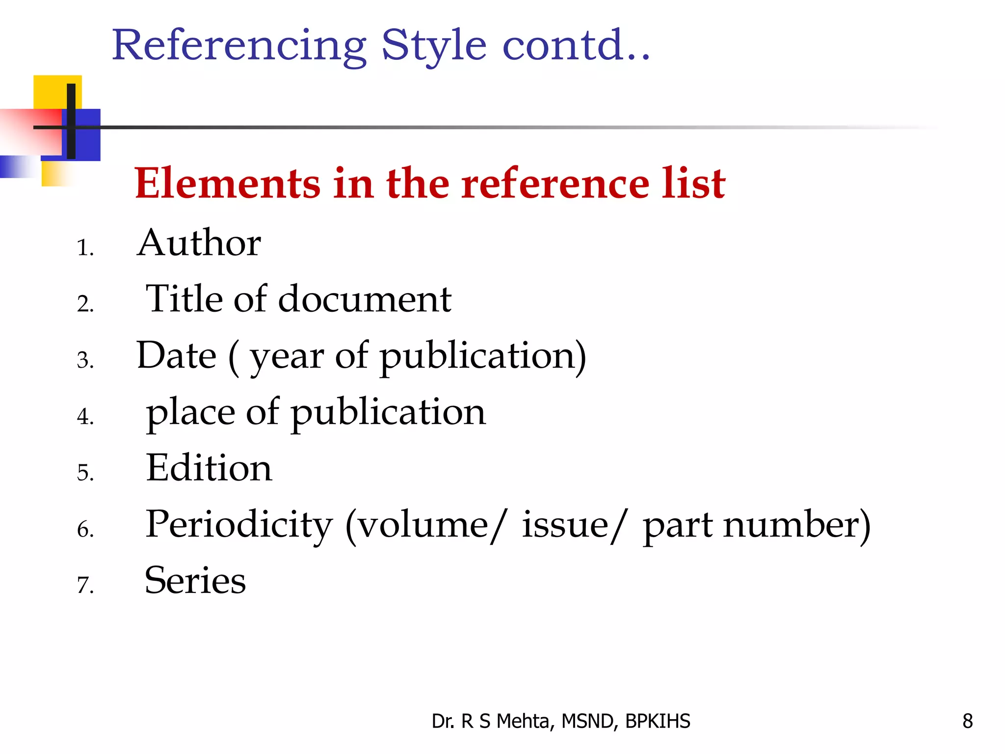 6. referencing styles | PPSX