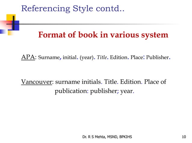 6. referencing styles | PPT