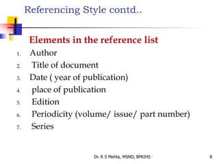 6. referencing styles | PPSX