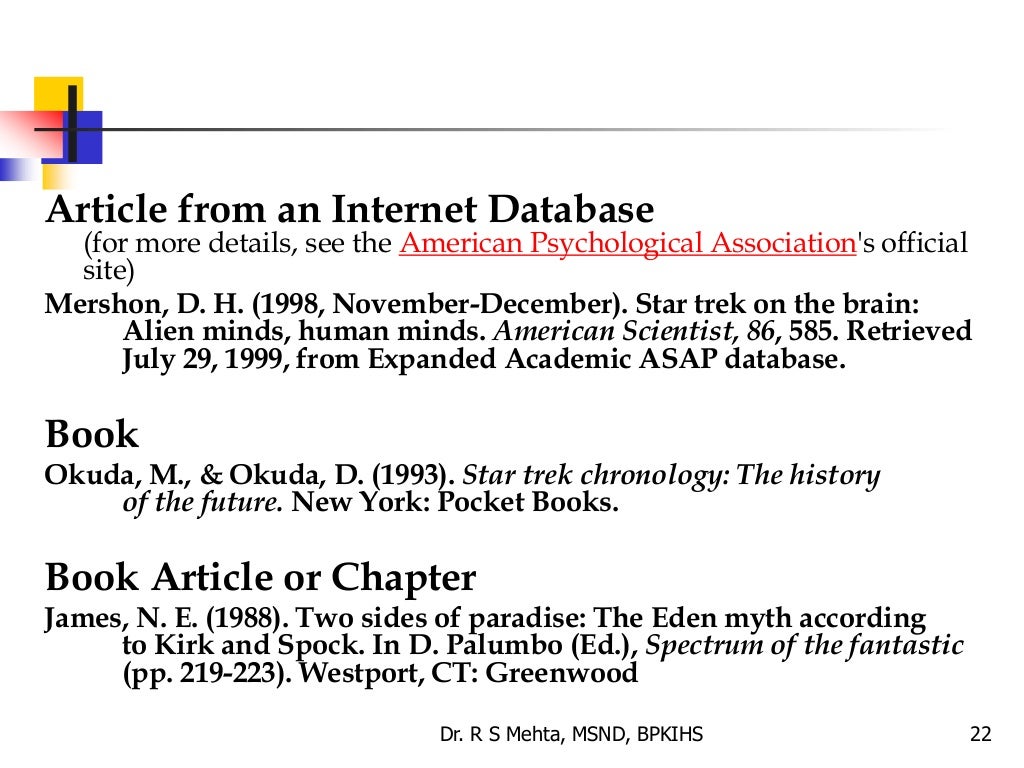 6. referencing styles