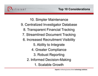 10 Things to Consider When Building a CTMS Business Case | PPT