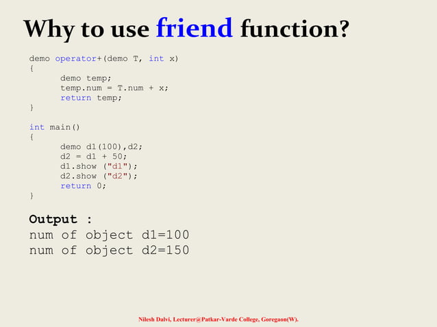 Operator Overloading | PPT