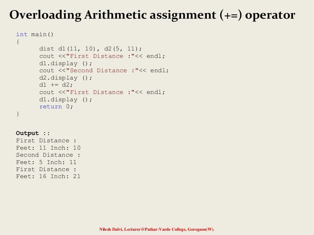 Operator Overloading