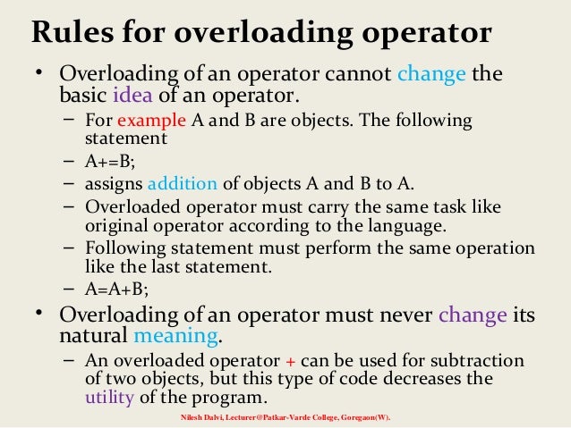 Operator Overloading