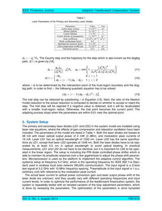 Adaptive Control for Laser Transmitter Feedforward Linearization System | PDF | Radio Control ...
