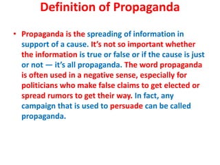 6.propaganda and case study | PPTX | Science